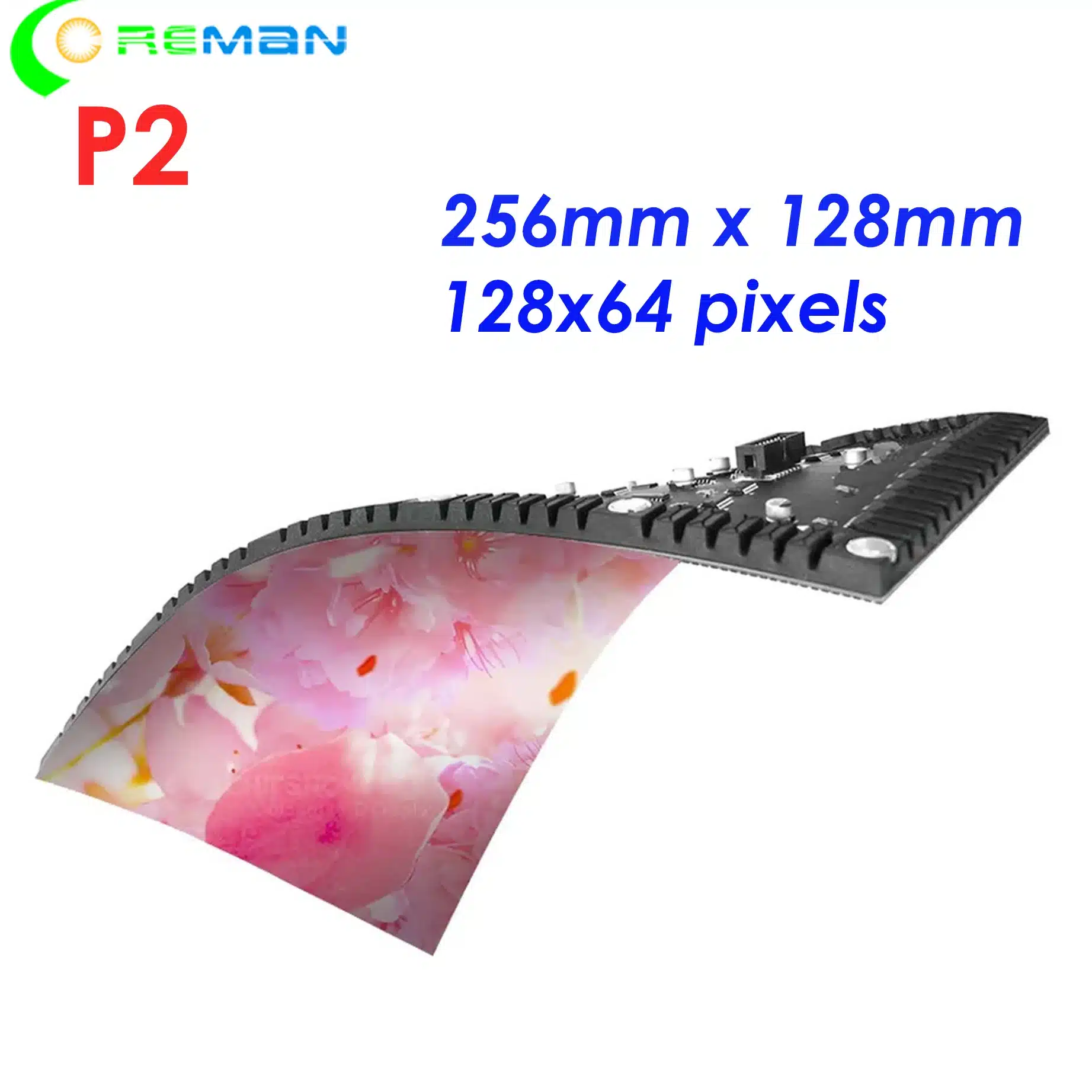 Creative Shape LED Screen Flexible Module p2 128x64 FM6363 SM16380 ...